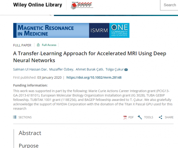 Transfer‐Learning Approach for Accelerated MRI Using Deep Neural Networks – UMRAM